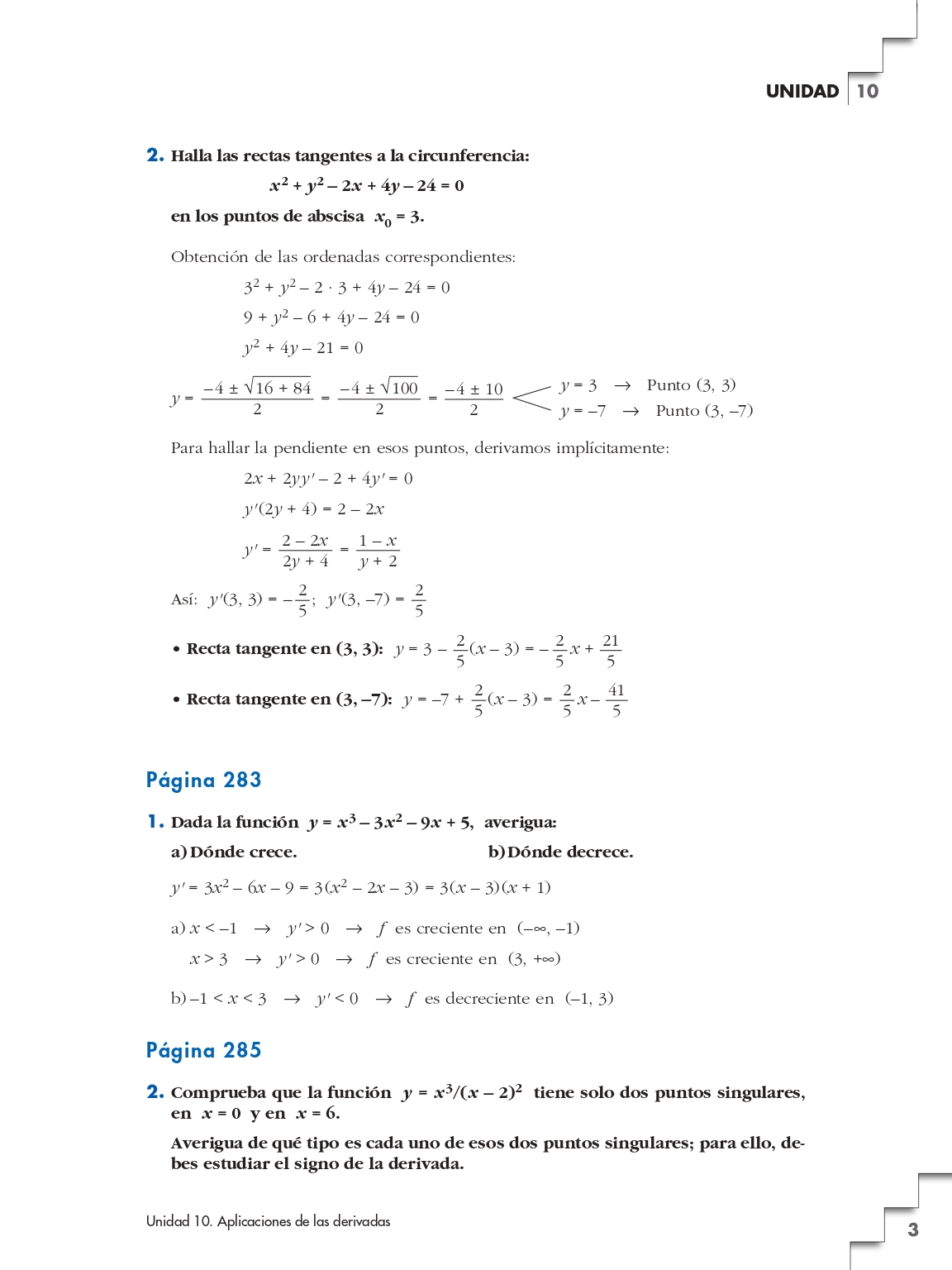 EJERCICIOS TEMA 10 APLICACIONES DE LAS DERIVADAS – MATEMÁTICAS APLICADAS A LAS CCSS 2º BACH_page ...