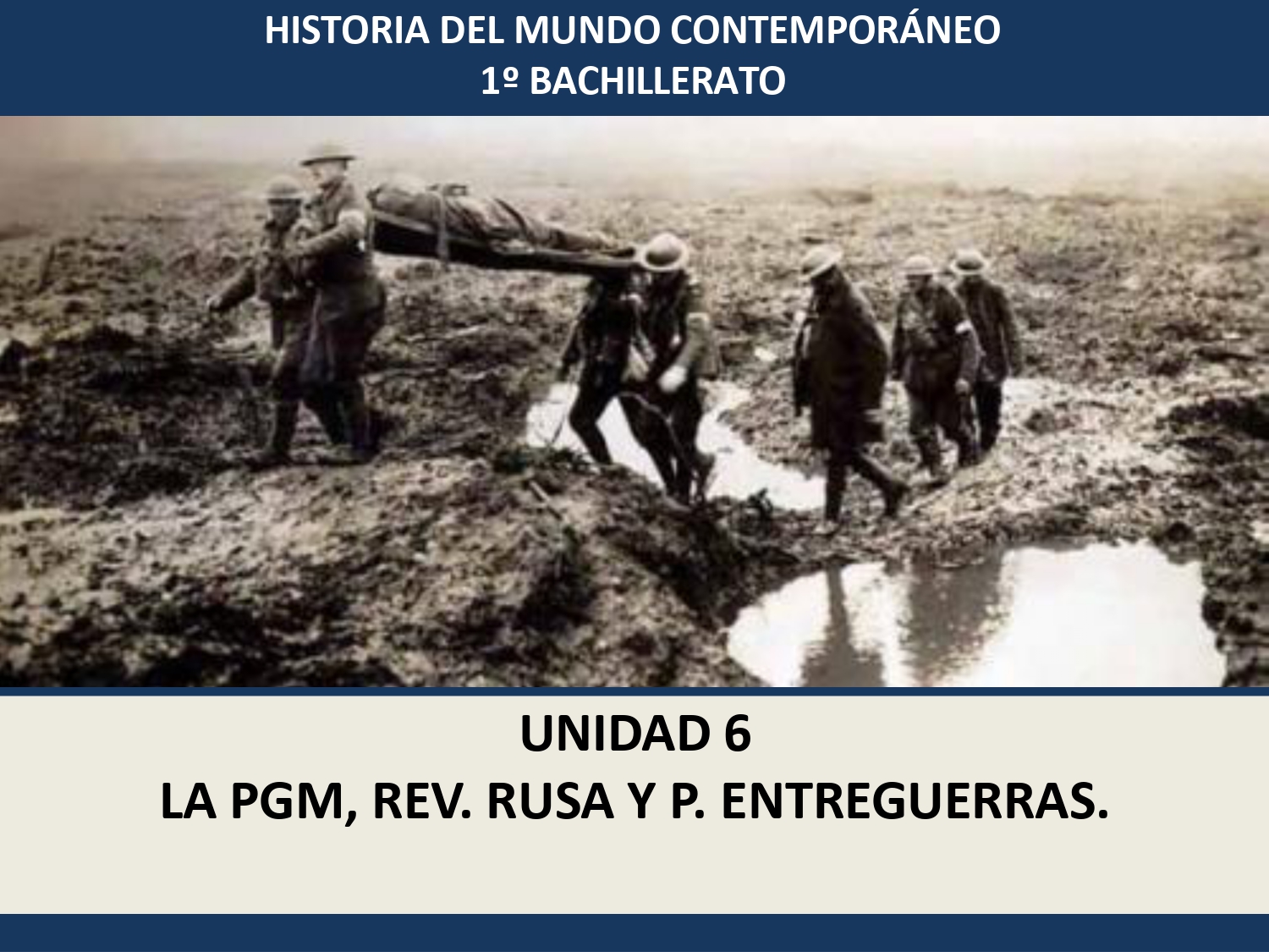 Presentación y Ejercicios Tema 6 «La Primera Guerra Mundial. Revolución Rusa y Periodo entre ...