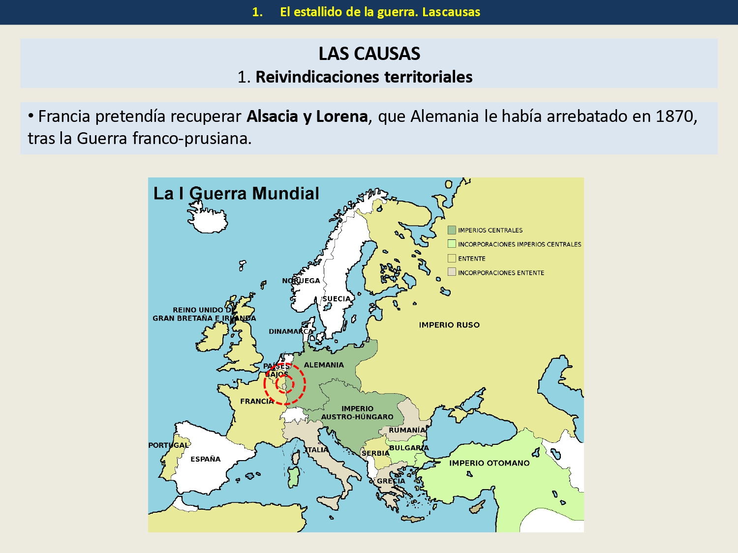 Presentación y Ejercicios Tema 6 «La Primera Guerra Mundial. Revolución Rusa y Periodo entre ...