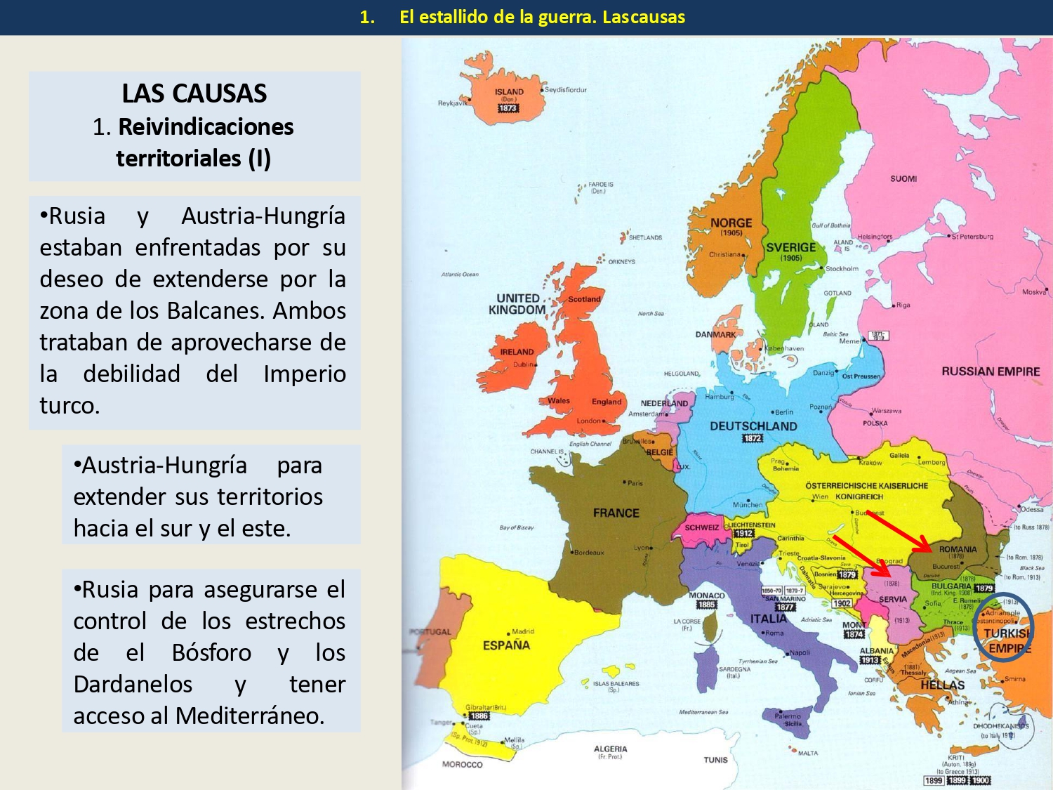 Presentación y Ejercicios Tema 6 «La Primera Guerra Mundial. Revolución Rusa y Periodo entre ...